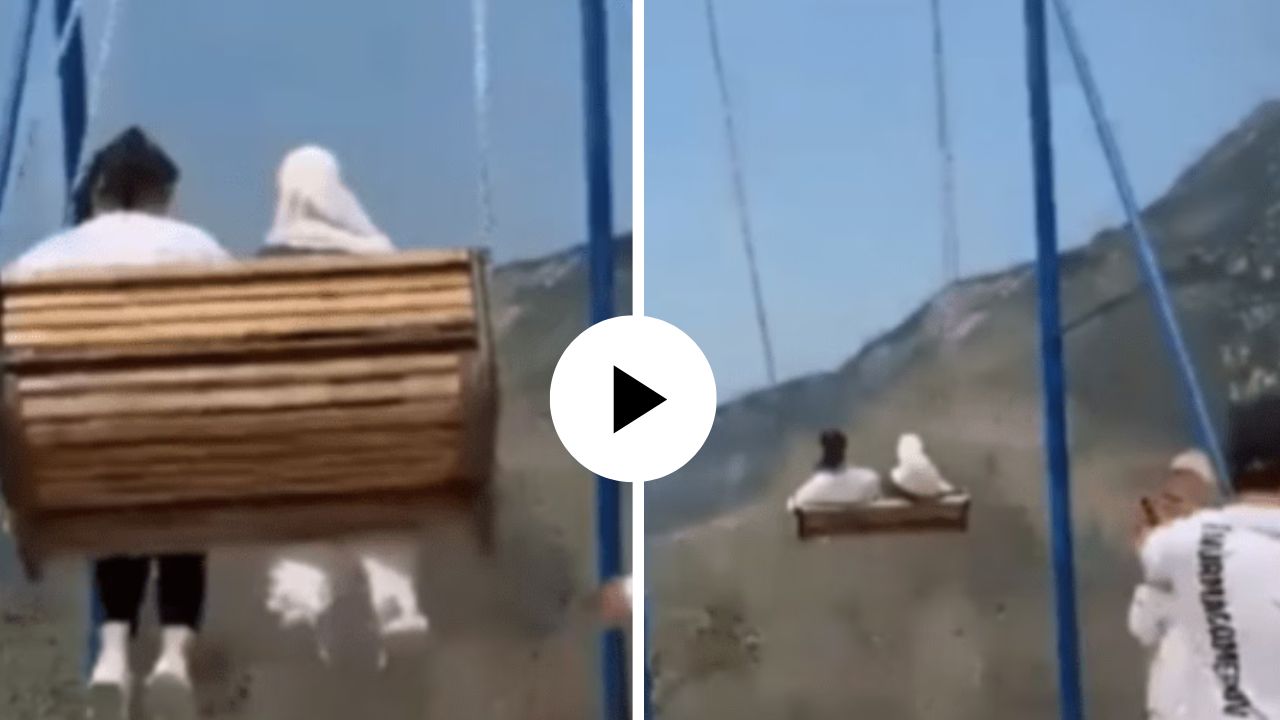 क्षणात होत्याचं नव्हतं झालं! हजारो फूट उंचावरुन झोपाळ्याचा आनंद लुटत ...